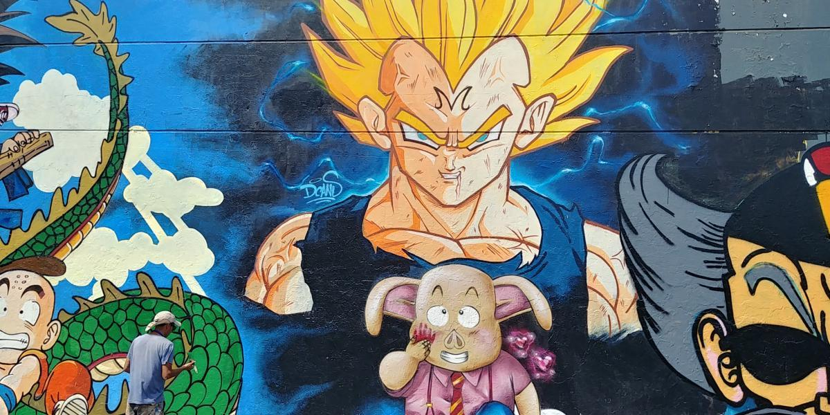 Descubre el mural de Dragon Ball más egregio de Latinoamérica dedicado ...